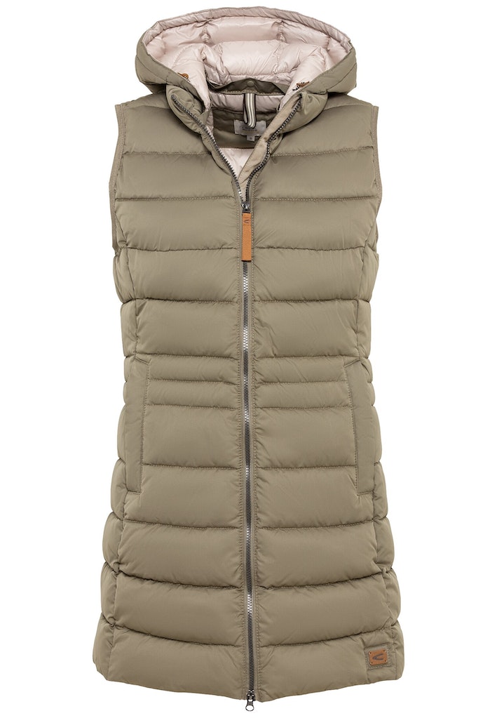 Camel Active Damen Weste Steppweste mit abnehmbarer Kapuze sage bequem ...