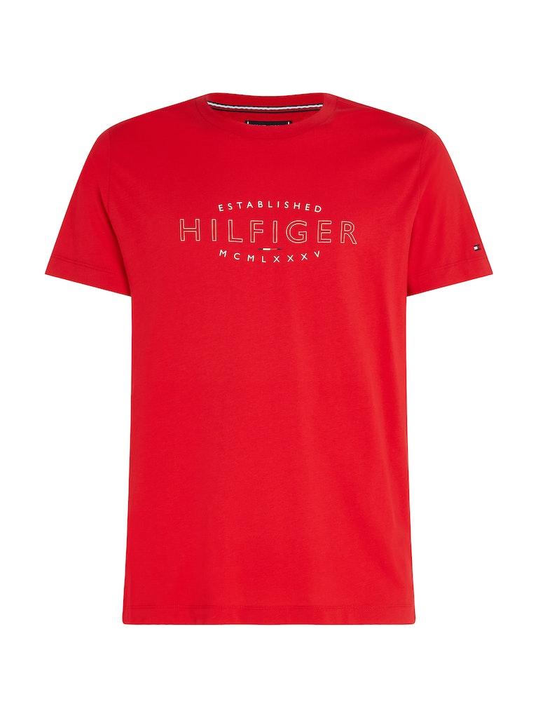 Mens red tommy hilfiger t shirt store